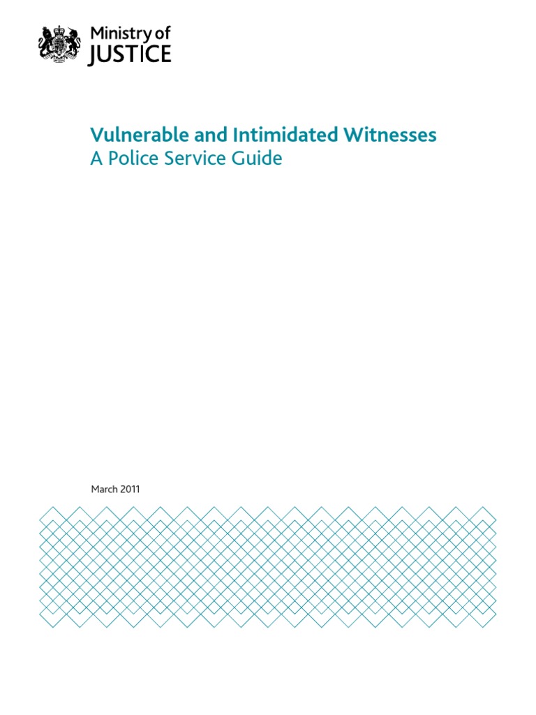 Vulnerable and Intimidated Witnesses: A Police Service Guide | PDF ...