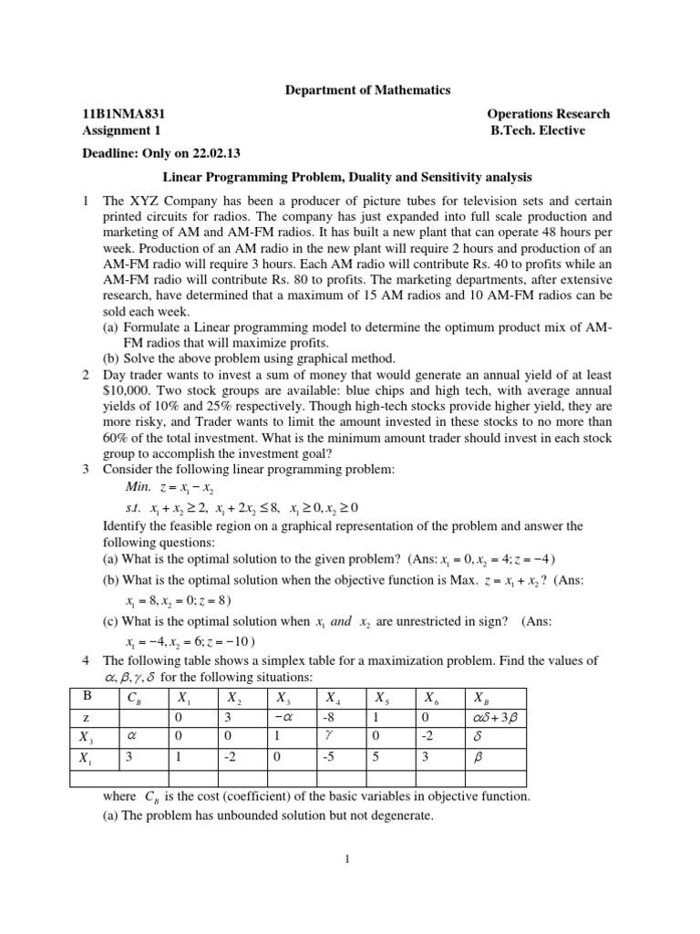 Assignment 1 or | PDF | Mathematical Optimization | Numerical Analysis