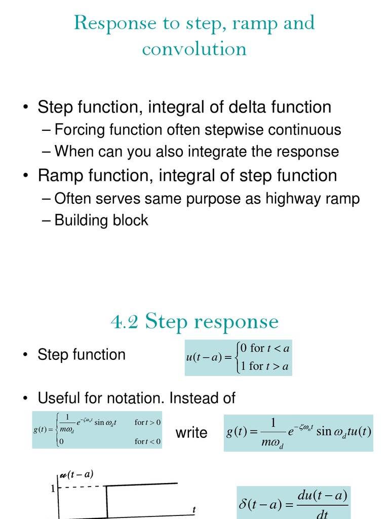Step and Ramp Function Responses | PDF