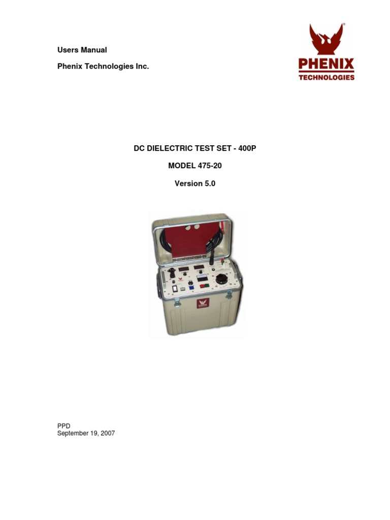 Users Manual Phenix Technologies Inc.: PPD September 19, 2007 | PDF ...