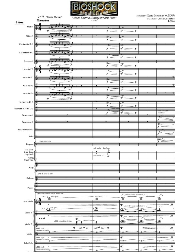 Bioshock - Batysphere Ride | PDF | Compositions | Classical Music