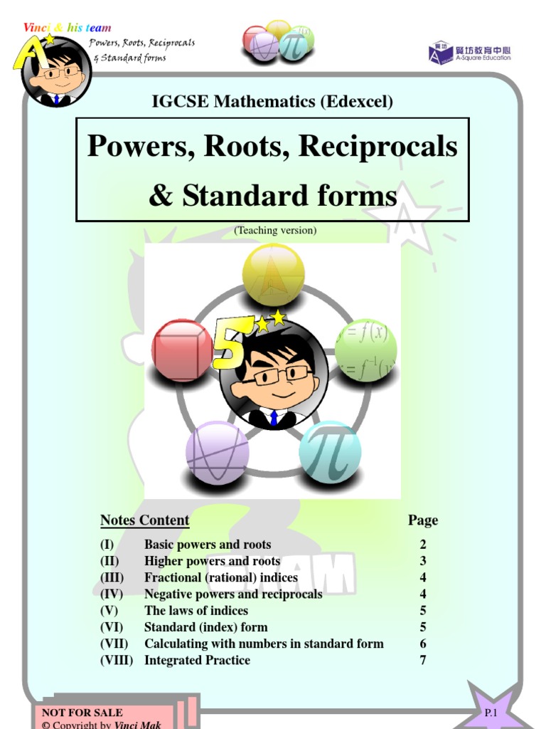 IGCSE Maths - Powers - Teaching | PDF | Disk Storage | Fraction ...