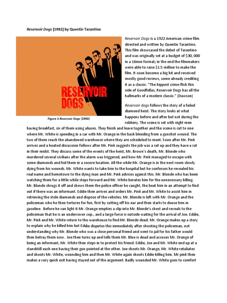 Reservoir Dogs | PDF | Leisure | Cinema