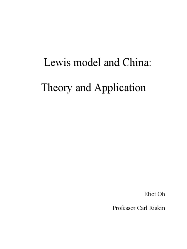 Lewis Model's Impact on China's Growth | PDF | Banks | Economic Growth