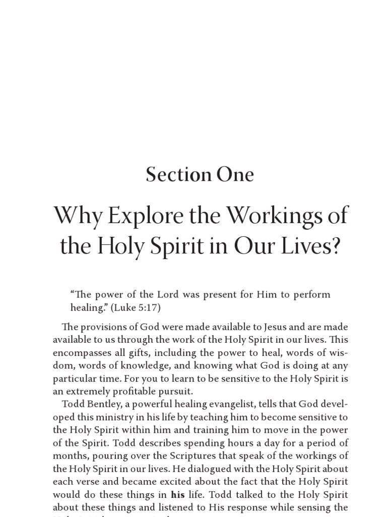 Intimacy With The Holy Spirit Faith Healing Holy Spirit