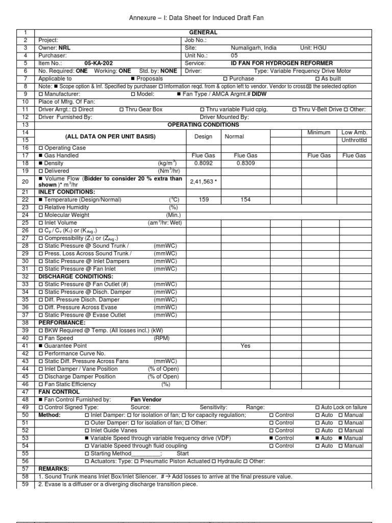 Data Sheet ID Fan | Bearing (Mechanical) | Mechanical Fan