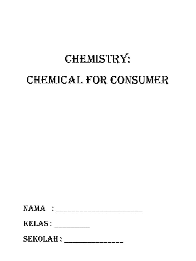 Form 5 Chemistry: Chemical For Consumer | PDF | Soap | Sodium Hydroxide