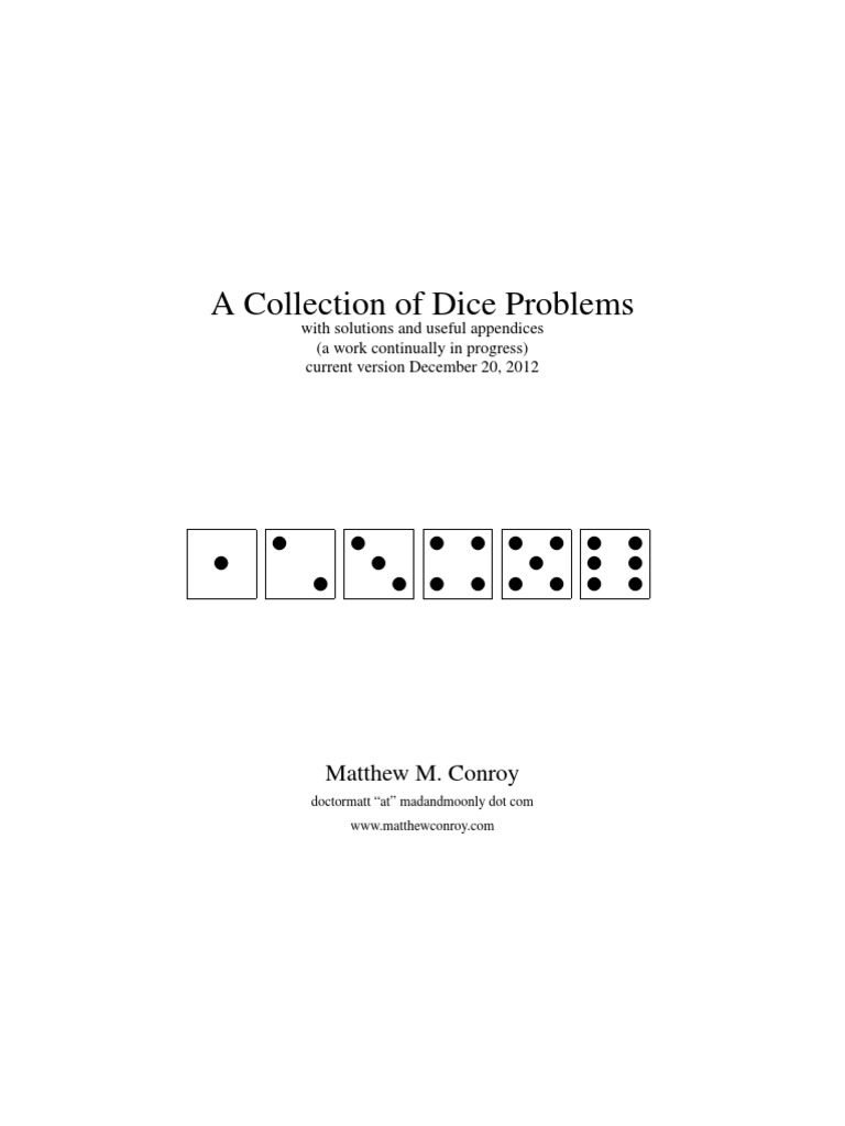 Dice Problems | PDF | Dice | Expected Value