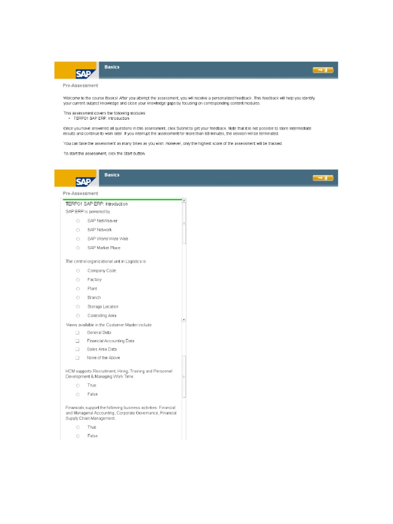 Terp01 Sap Erp Introduction | PDF | Sap Se | Data Warehouse