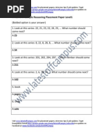 Infinite Computer Solutions Sample Aptitude Placement Paper Level1 ...