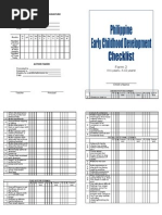 Checklist Form 2 Eng Print Ready | PDF | Child Development | Relationships