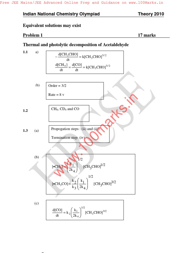 F Solution INCHO 2010 Solution of Previous Year Question Papers of ...