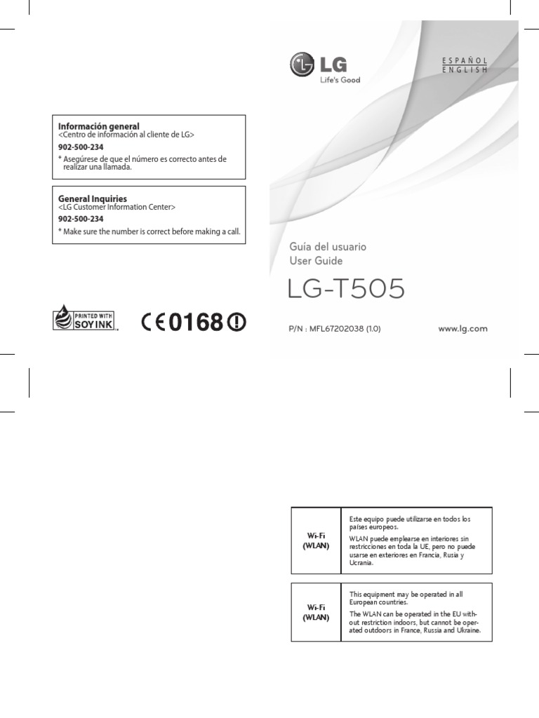 Guía del usuario LG-T505 | PDF | Servicio de Mensajes Multimedia ...