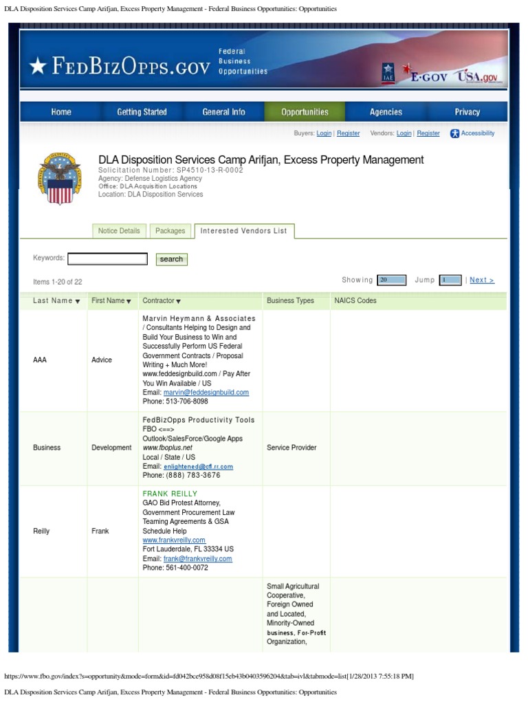 Exhibit 20a DLA Disposition Services Camp Arifjan, Excess Property ...