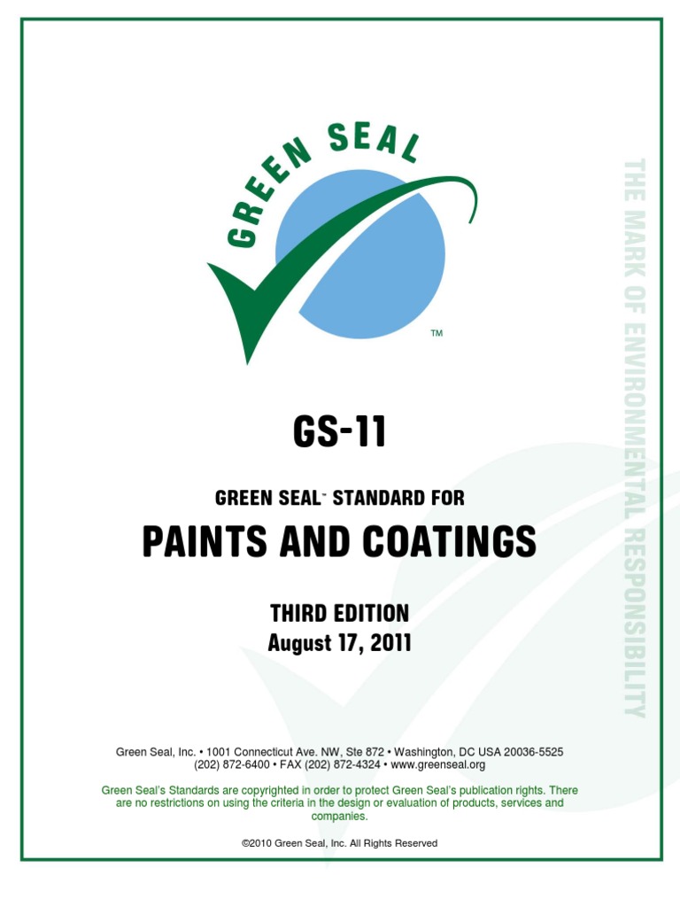 GS-11 Paints and Coatings Standard | PDF | Paint | Volatile Organic ...