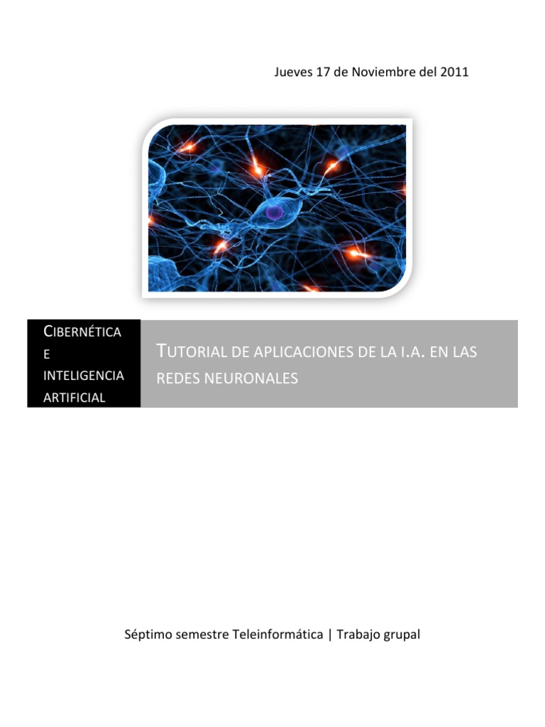 Tutorial Redes Neuronales | PDF | Red neuronal artificial | Neurona