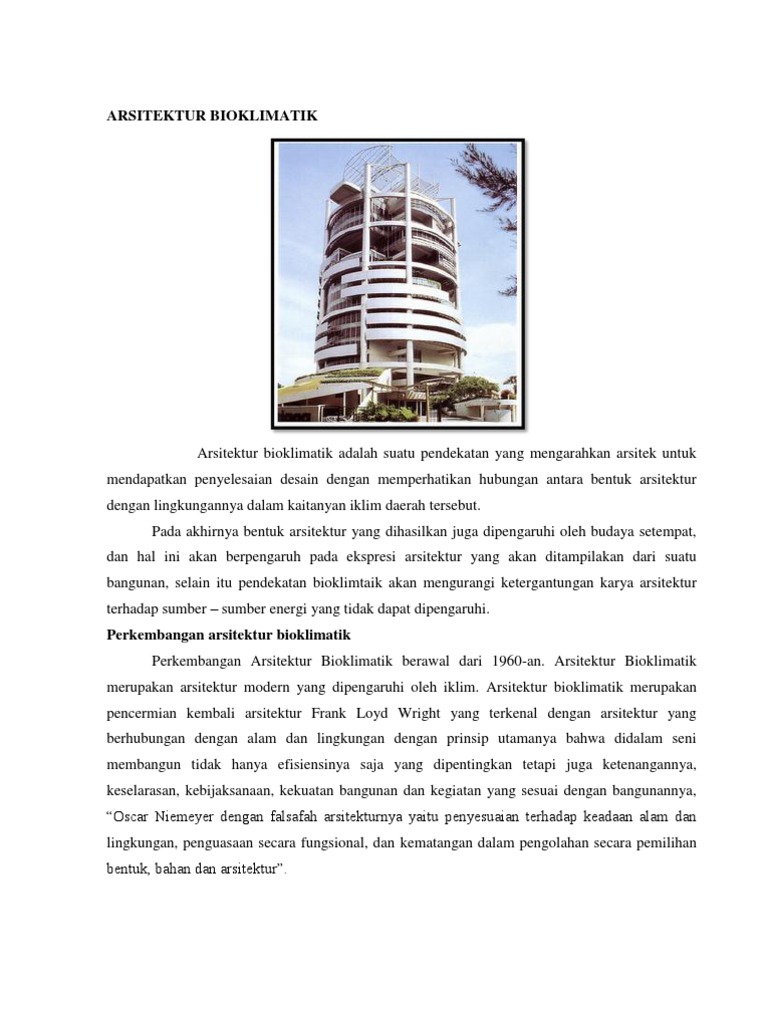 Arsitektur Bioklimatik | PDF