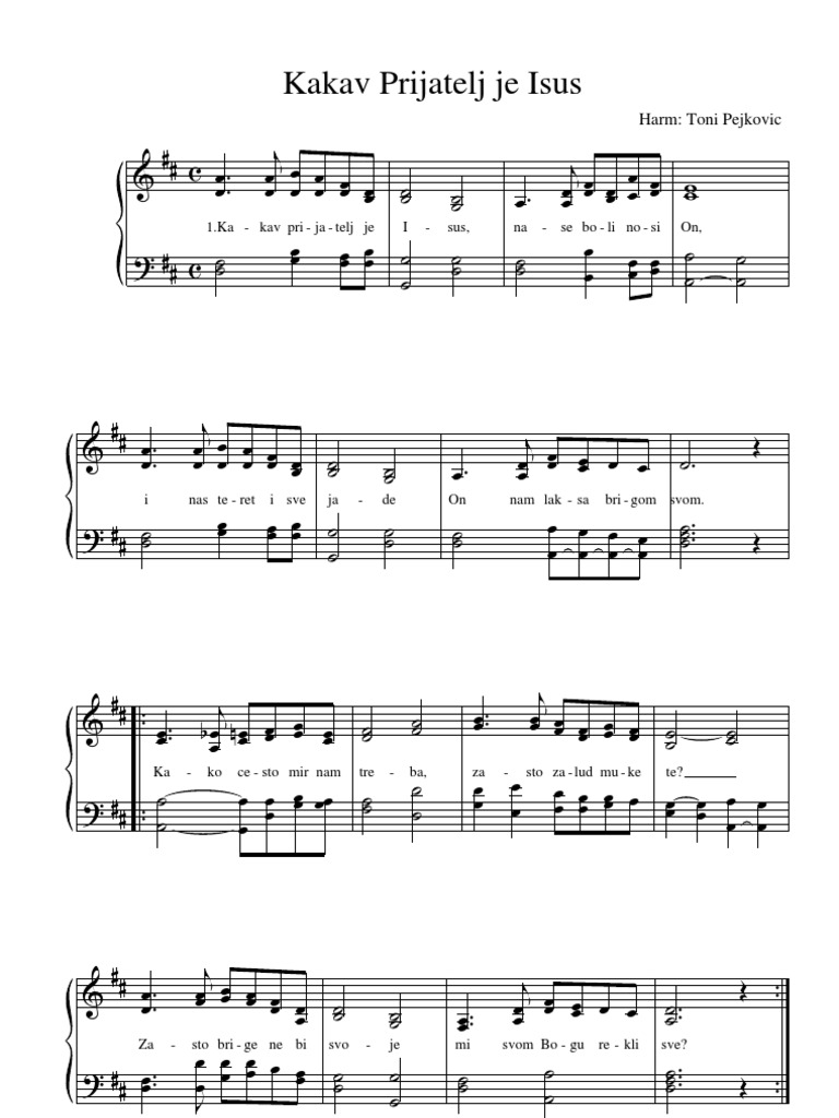 Kakav Prijatelj Je Isus (Harm Toni) | PDF