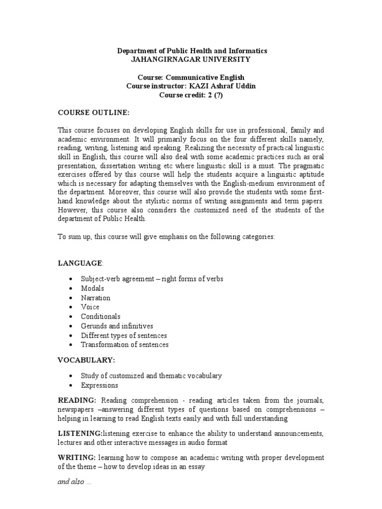 Public+Health+Course+Outline 1 | PDF | English Language | Reading ... Public+Health+Course+Outline 1 | PDF | English Language | Reading ...