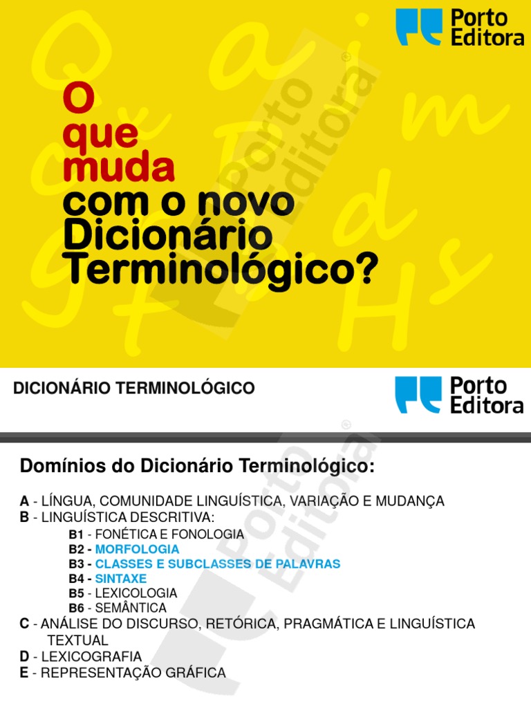 Dicionário Terminológico | PDF | Assunto (gramática) | Tempo gramatical