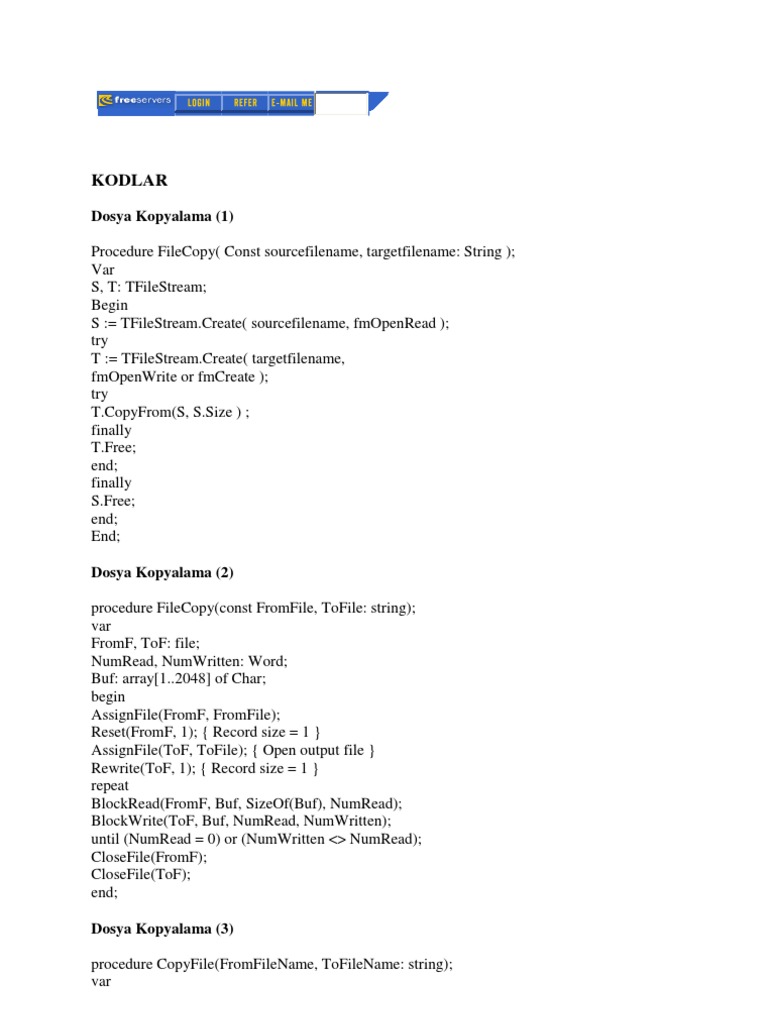 Delphi Kodlar PDF | PDF