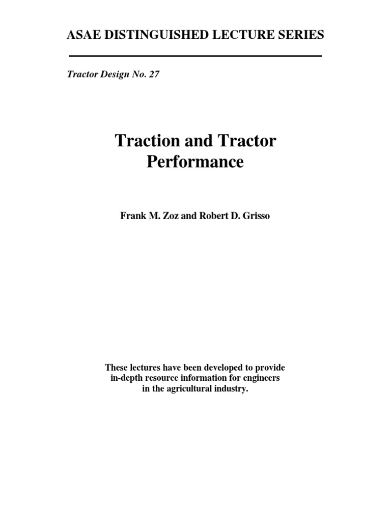 Traction Tractor Performance | PDF | Tractor | Force