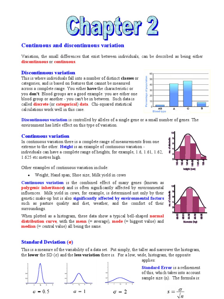 Variation (Continuous/ Discontinuous) | Natural Selection | Allele