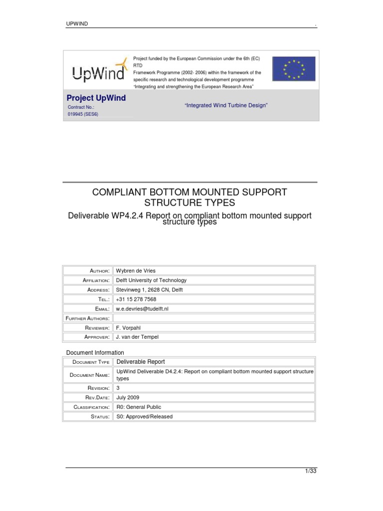 Compliant Structures For Offshore Wind Turbines | PDF | Deep Foundation ...