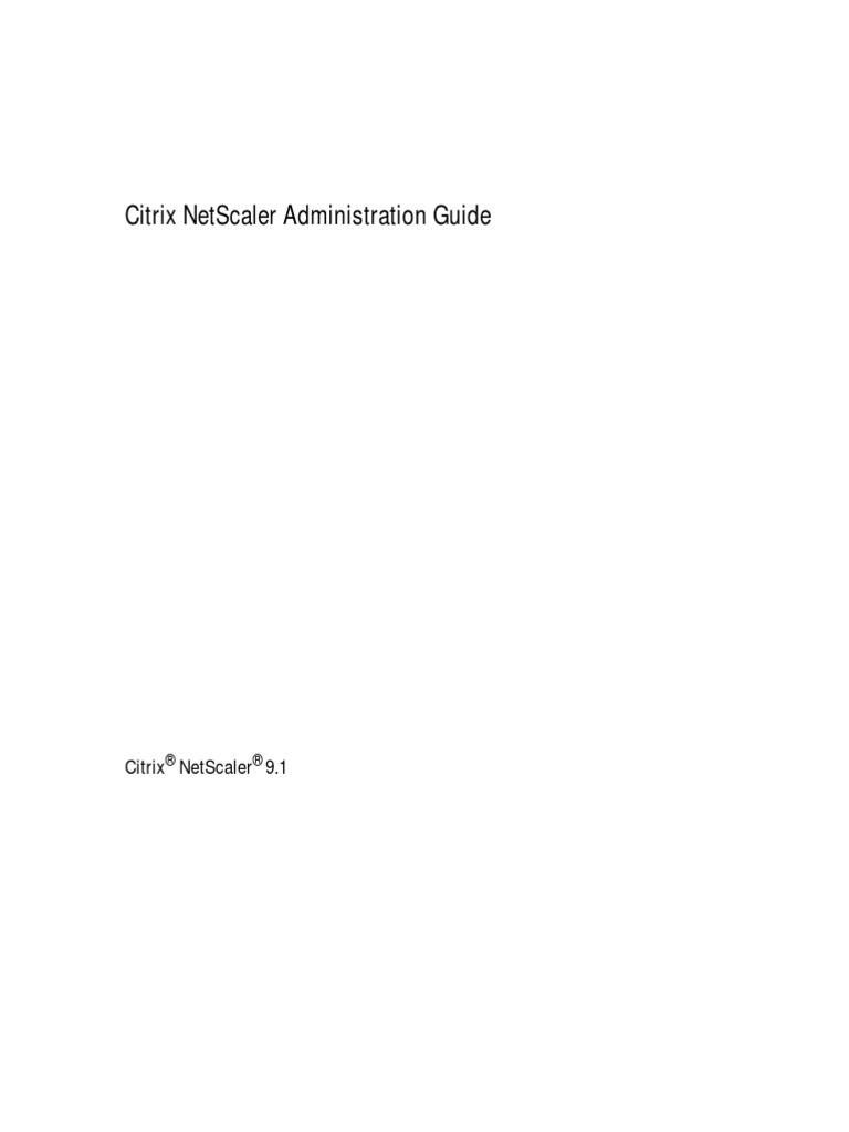 NS Admin Guide | PDF | Command Line Interface | Citrix Systems