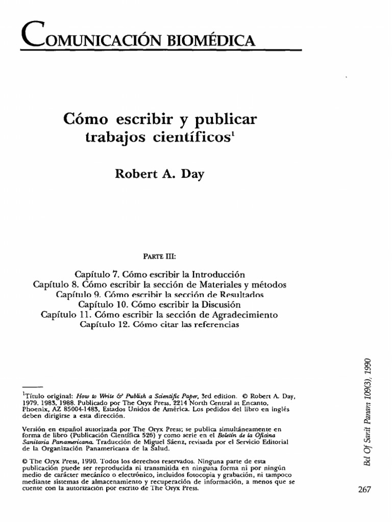 Day - Como Escribir y Publicar Textos Científicos | PDF | Método ...