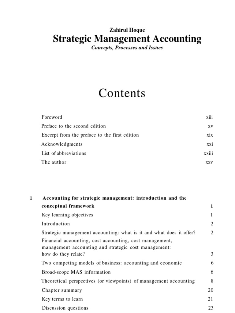 15 - Strategic Management Accounting2009220188 | PDF | Management ...