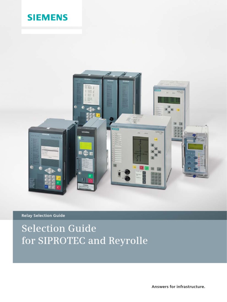 SIPROTEC Relay Selection Guide | PDF | Relay | Automation
