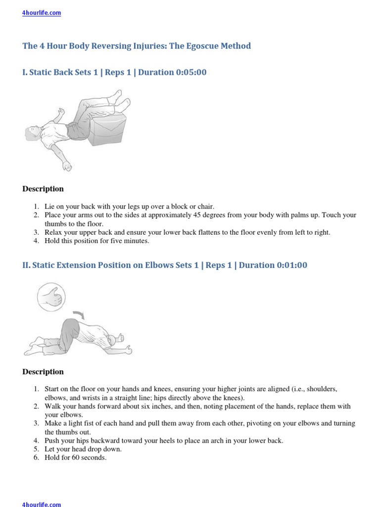 Egoscue Method for Pain Relief Exercises | PDF | Elbow | Hand