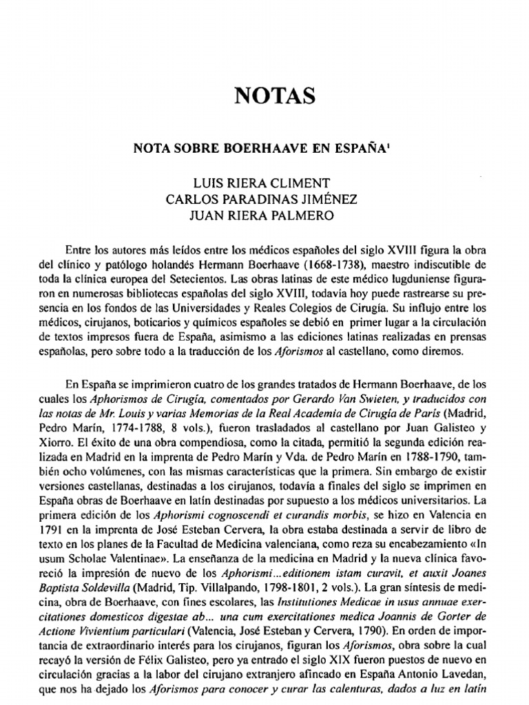 Boerhaave en España | PDF | Traducciones | Publicación