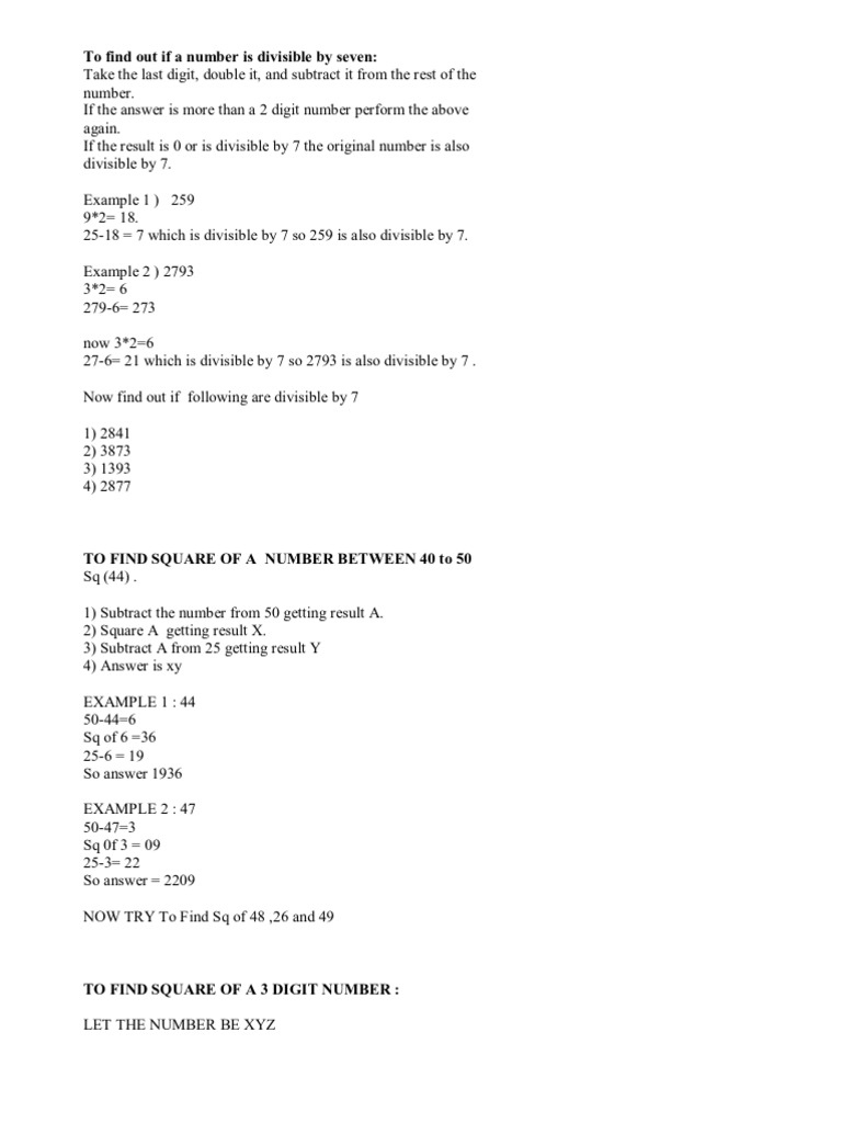Maths Shortcuts Easy | PDF
