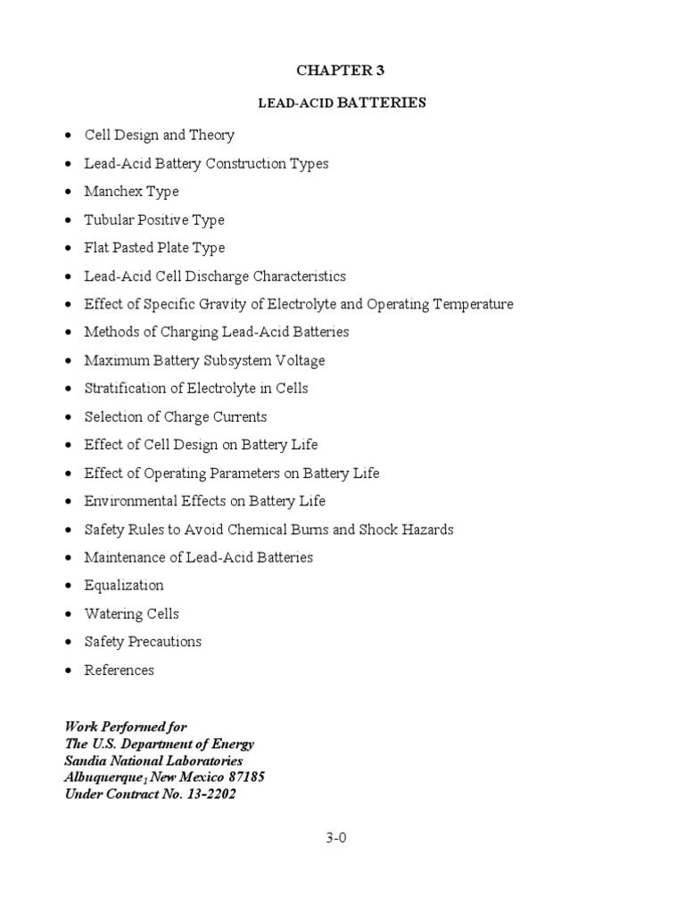 Lead-Acid Battery Theory | PDF | Battery (Electricity) | Battery Charger