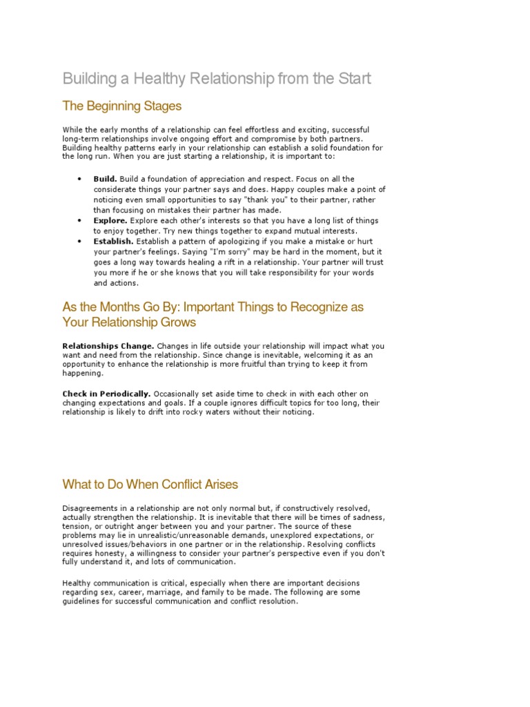 Building A Healthy Relationship | PDF | Anger | Psychological Concepts