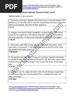 Texas Instruments Sample Aptitude Placement Paper Level1 | PDF | Facebook | Interest