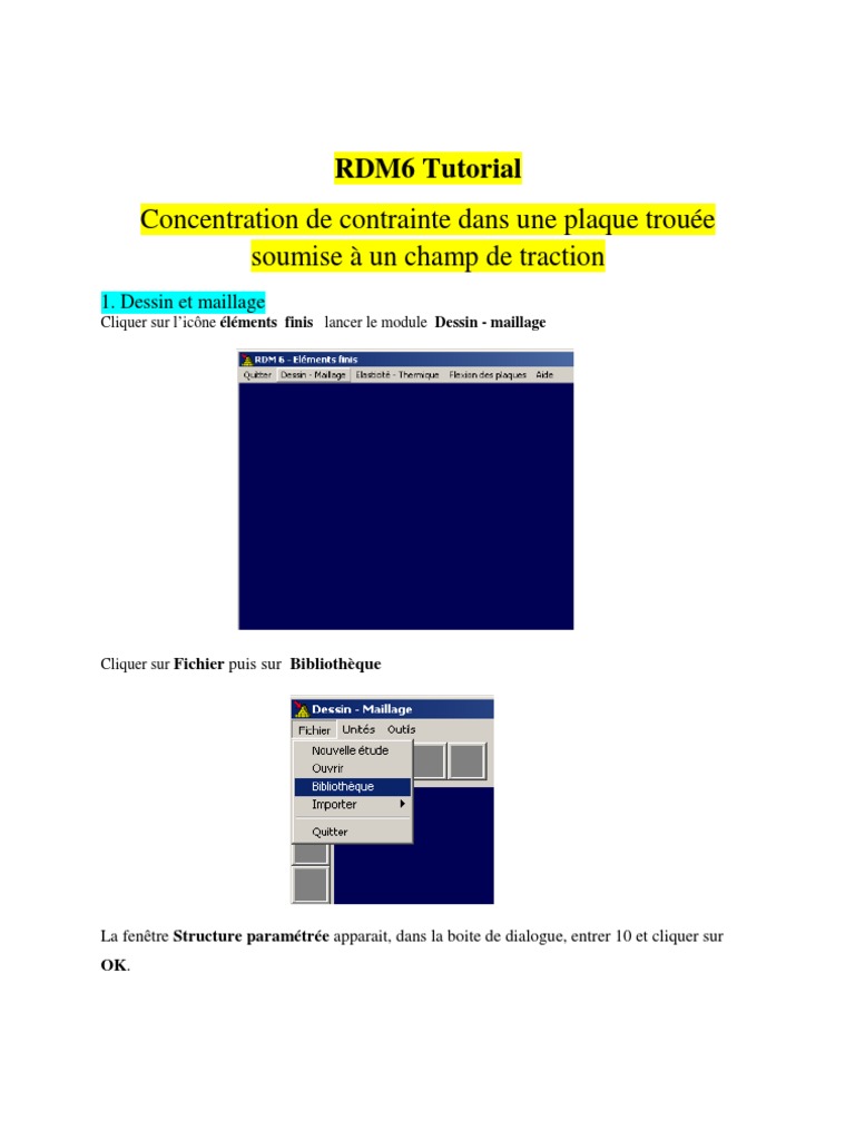 RDM6 Tutorial PDF | PDF | Méthode des éléments finis | Physique ...