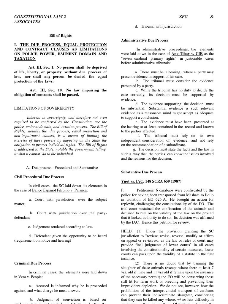 Consti 2 Finals Reviewer | PDF | Eminent Domain | Search And Seizure