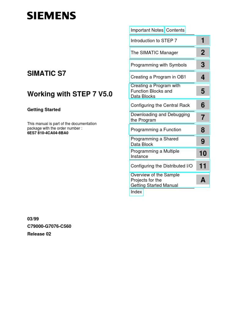 Siemens Simatic S 7 300 - 400 - Working With STEP 7 | PDF | Computer ...