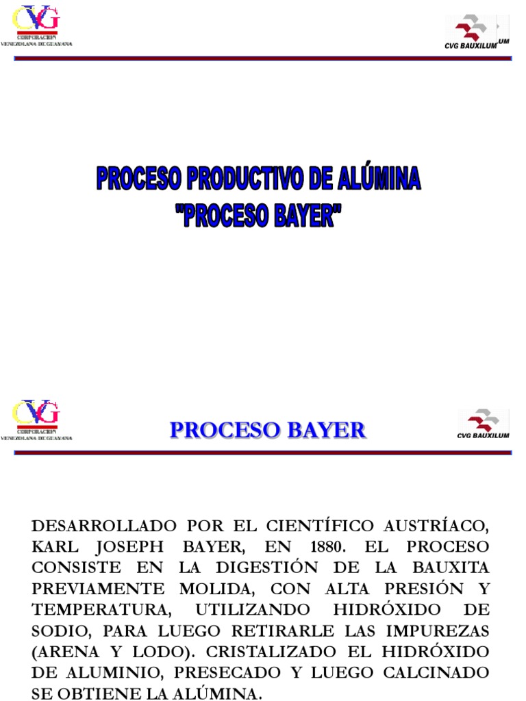 Proceso Bayer Completa | PDF | Conjuntos de elementos químicos | Elementos metálicos