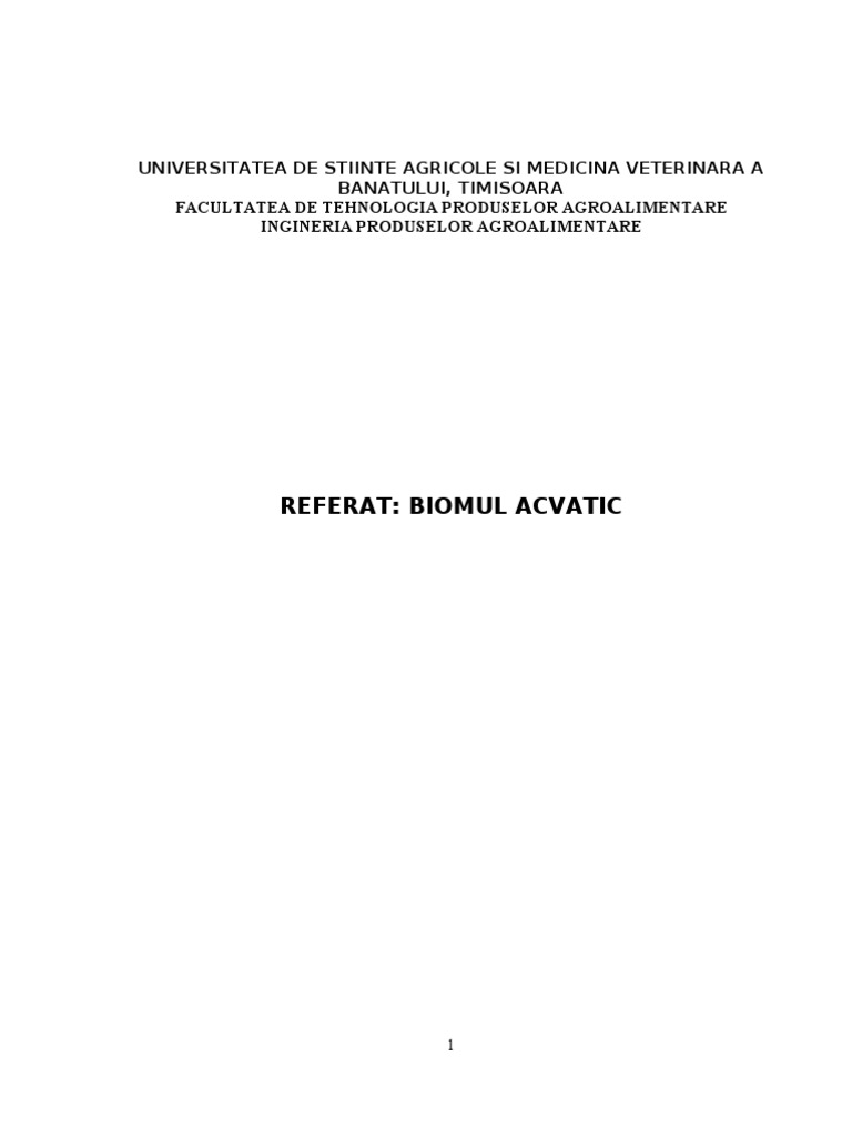 Biomul Acvatic | PDF