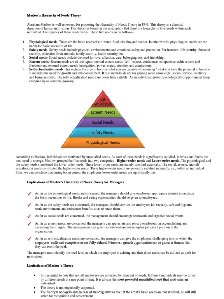 Maslow | PDF | Self Actualization | Action (Philosophy)