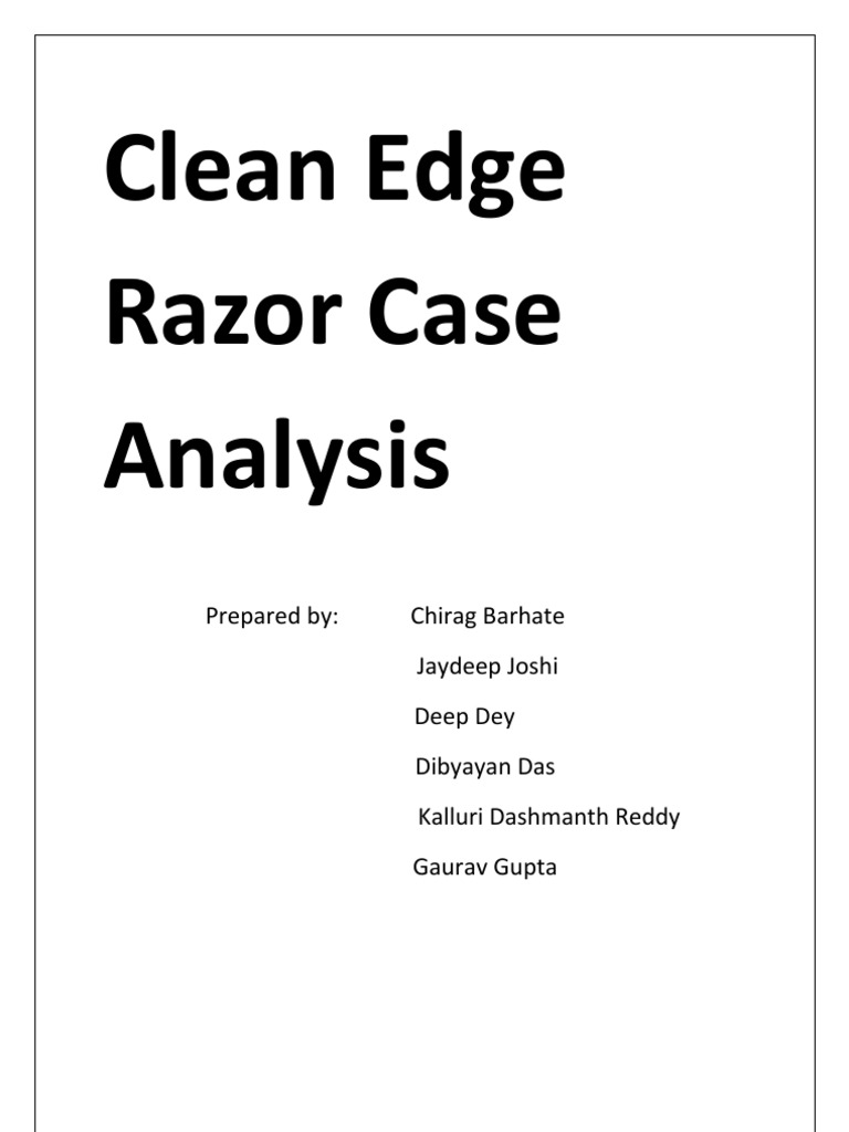 Clean Edge Razor Case Analysis - Group 7 | PDF | Cost | Marketing