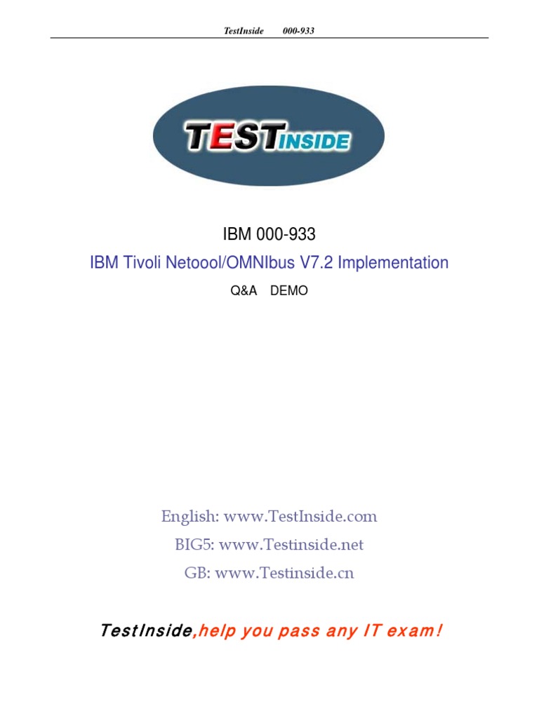 Sample Exam For IBM/Netcool/Omnibus.. | PDF | Server (Computing) | Command Line Interface