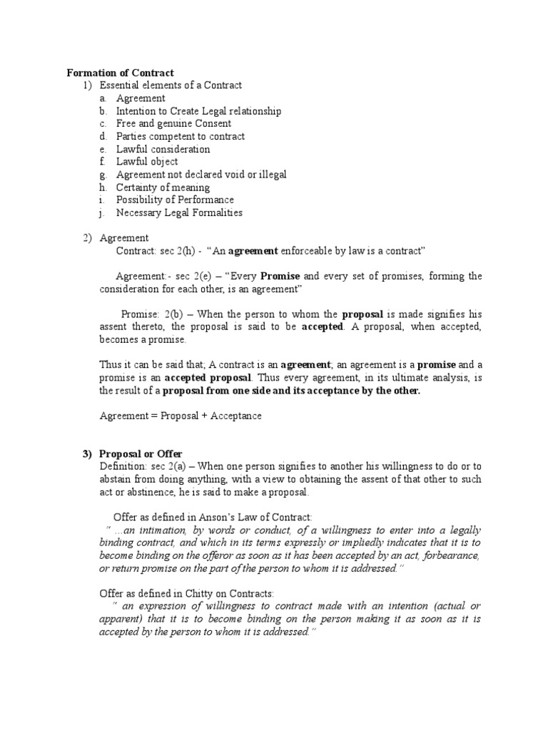 Elements of Contract Formation | PDF | Offer And Acceptance | Auction