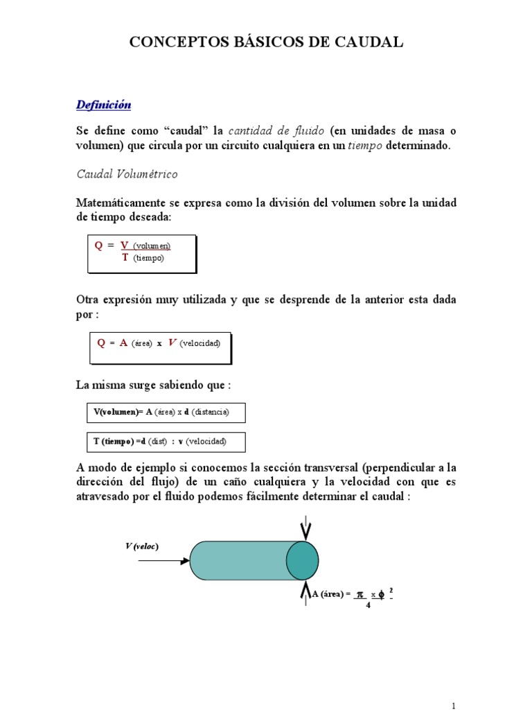 CAUDAL | PDF | Descarga (hidrología) | Medición