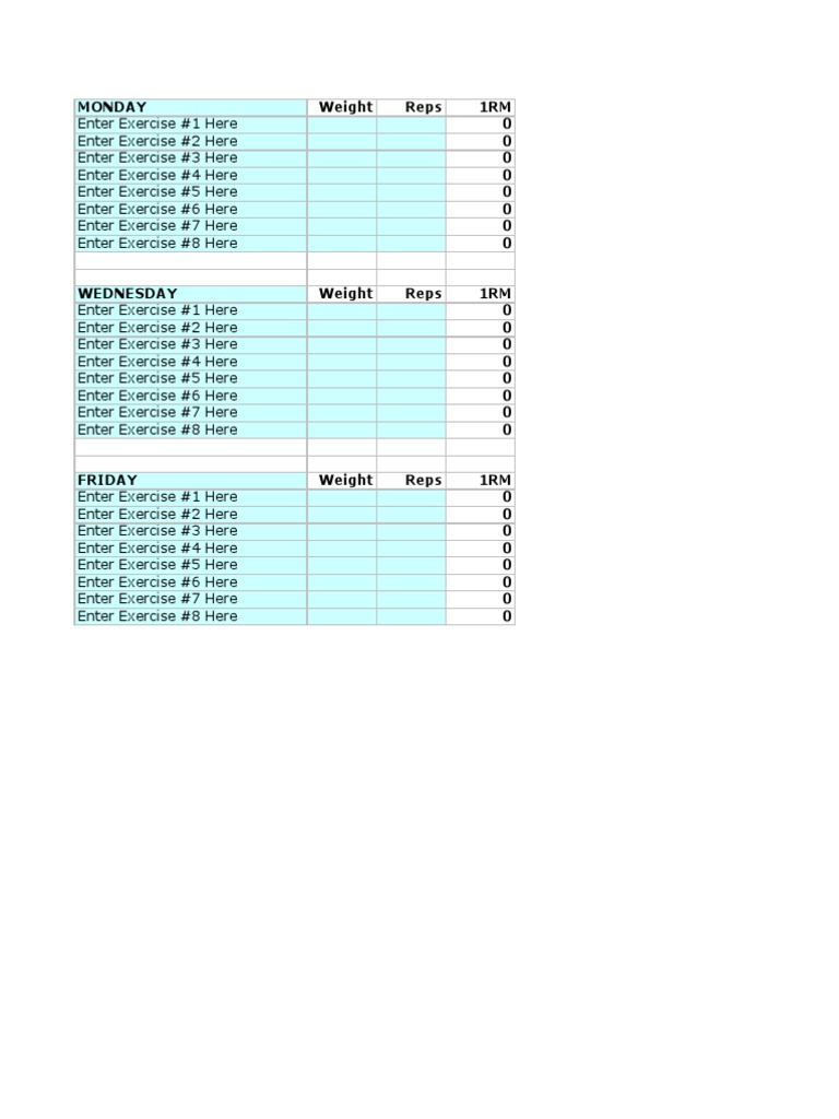 12 Week Periodization Program Generator | PDF | Physical Exercise ...