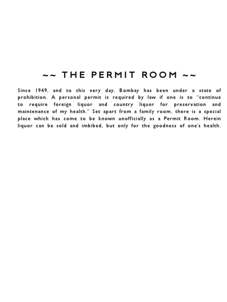 Dishoom The Permit Room Menu | PDF | Martini (Cocktail) | Grape